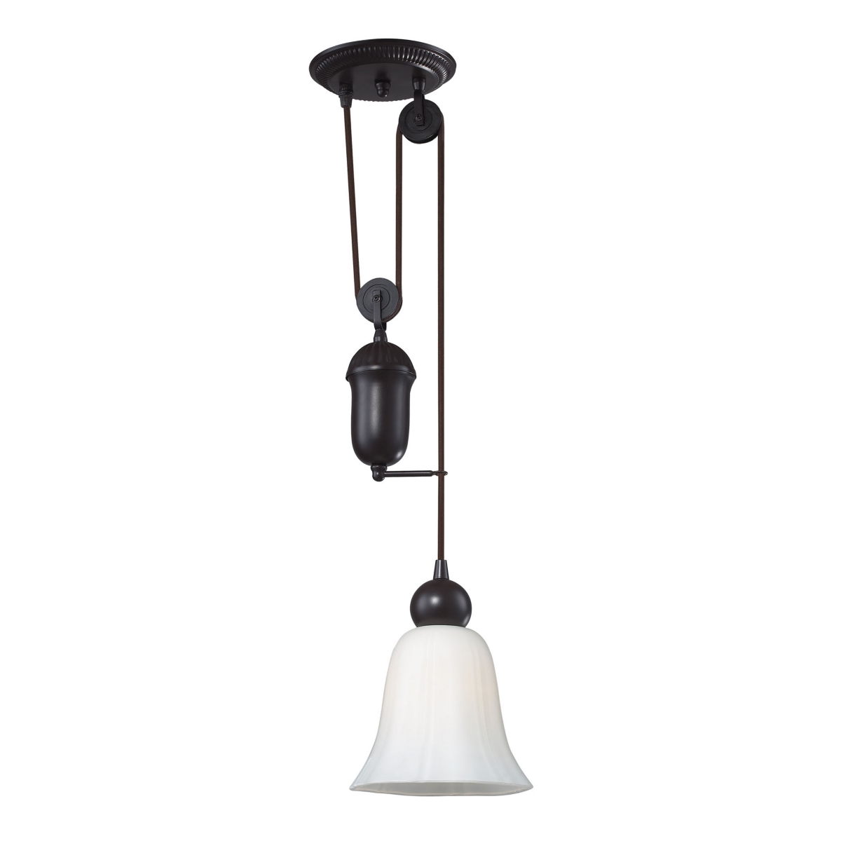 Click here for Farmhouse 1-Light Adjustable Pendant in Oiled Bron... prices