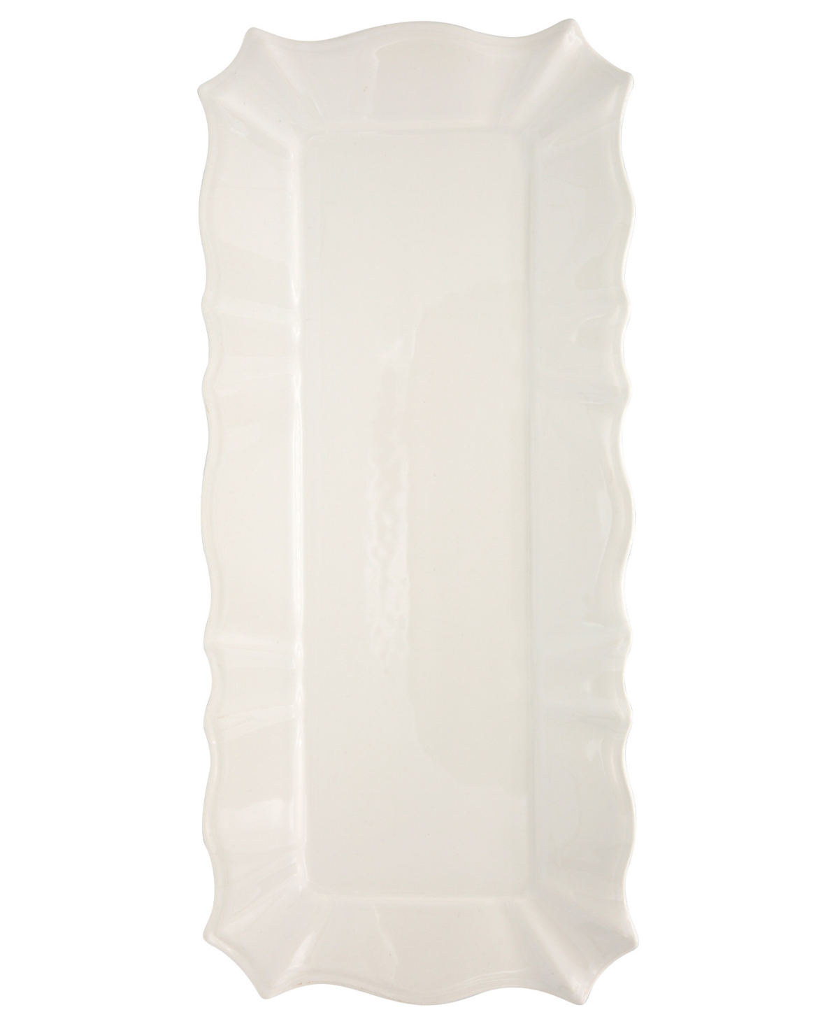 Click here for Euro Ceramica Chloe Rectangular Tray - Soft White prices