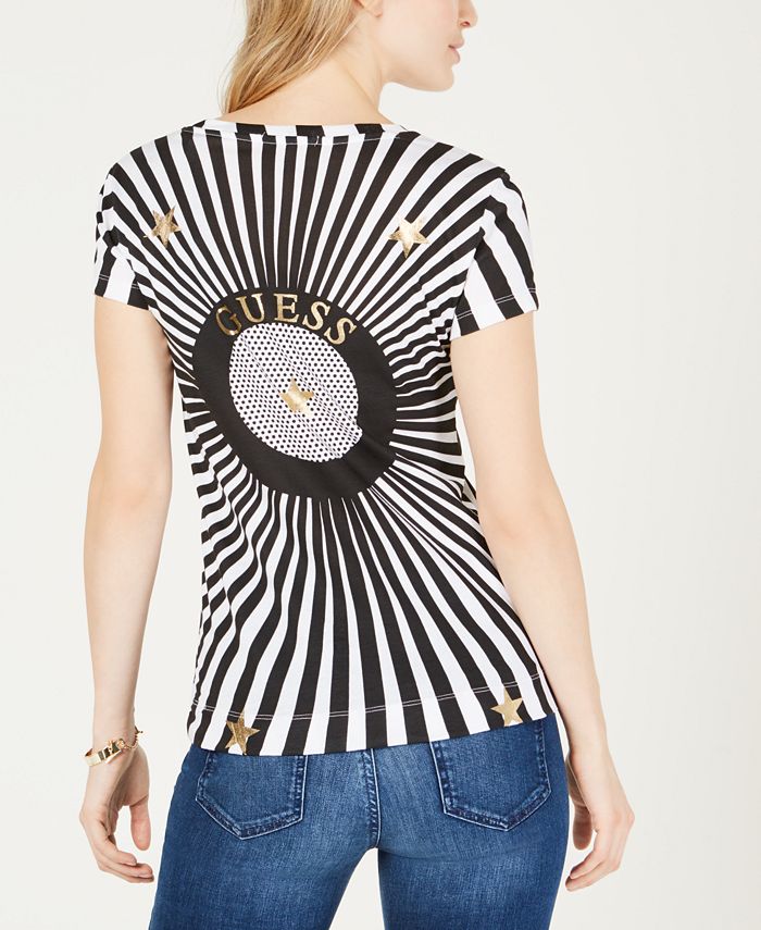 GUESS Printed Short-Sleeve T-Shirt - Macy's