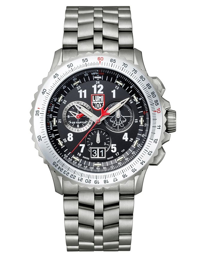Luminox Men's 9241.M F-22 Raptor Flight Calculation Chronograph Watch ...