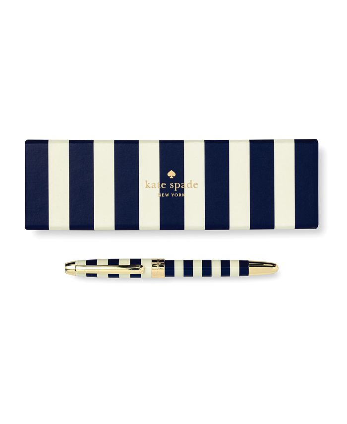Kate Spade New York Ballpoint Pen, Navy Stripe - Macy's