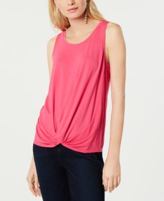 INC International Concepts I.N.C. Twist-Front Tank Top, Created for ...