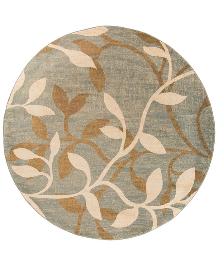 Surya Riley RLY-5012 Medium Gray 8' Round Area Rug - Macy's