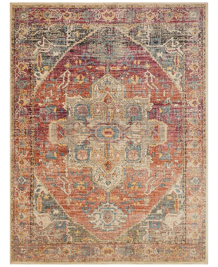 Loloi Javari JV-08 Berry/Sunrise 7'10" x 10' Area Rug - Macy's
