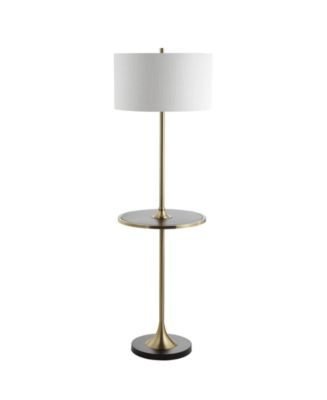 JONATHAN Y Luce Metal or Wood Led Floor Lamp with Table - Macy's