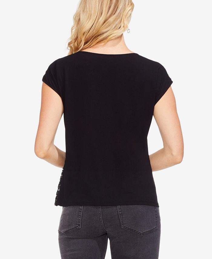 Vince Camuto Sequined-Front Top - Macy's