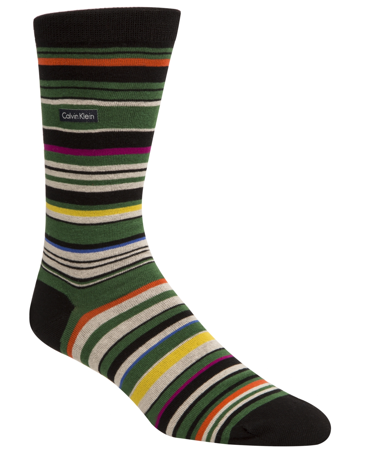Click here for Calvin Klein Mens Striped Crew Socks - Green prices