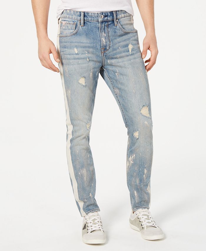 GUESS Men's Relaxed-Fit Ripped Jeans - Macy's