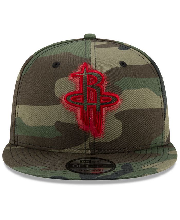 New Era Houston Rockets Overspray 9FIFTY Snapback Cap - Macy's