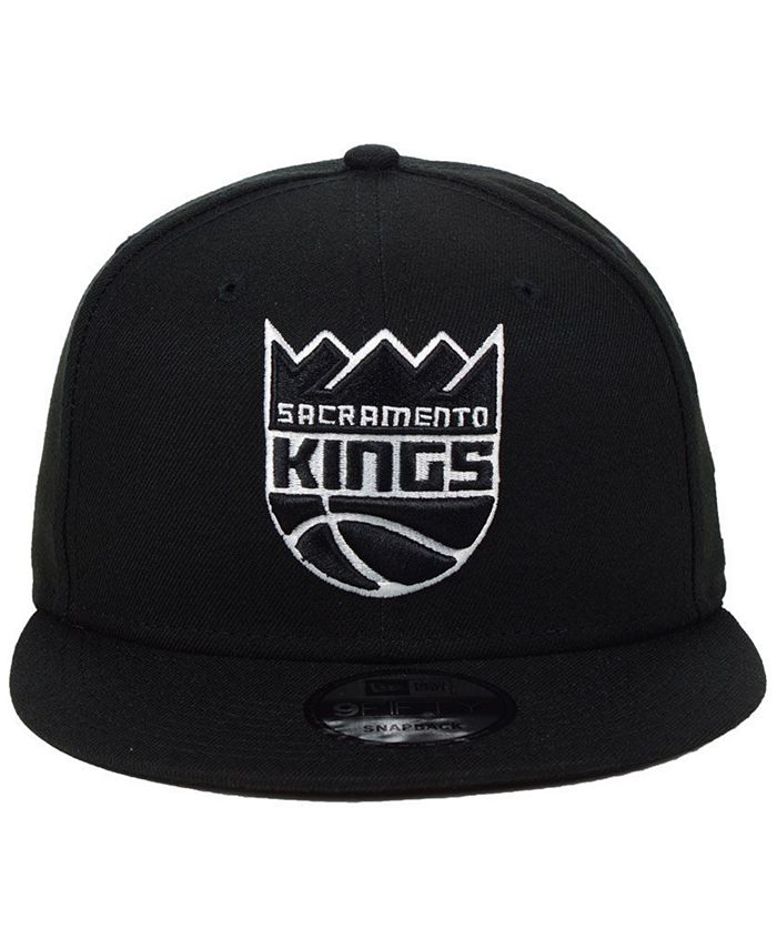 New Era Sacramento Kings Black White 9FIFTY Snapback Cap - Macy's