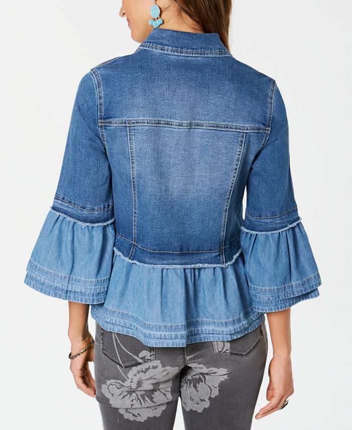 Style & Co Ruffled Denim Jacket, Created for Macy's - Macy's