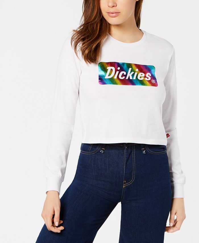 Dickies Cotton Screen-Print Crop Top - Macy's