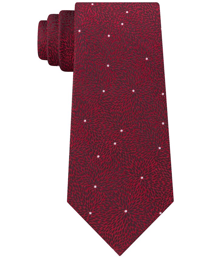 Calvin Klein Men's Pinwheel Slim Abstract Silk Tie - Macy's