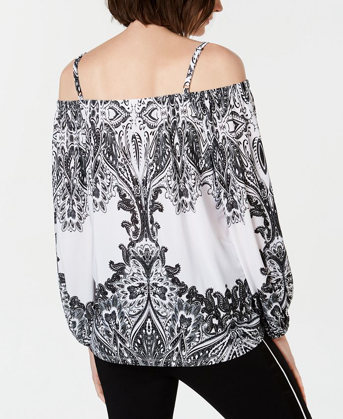 INC International Concepts I.N.C. Printed Off-The-Shoulder Top, Created ...
