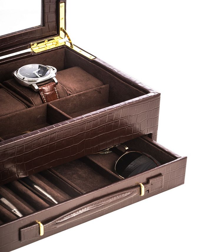 Bey-Berk Leather Watch Box - Macy's