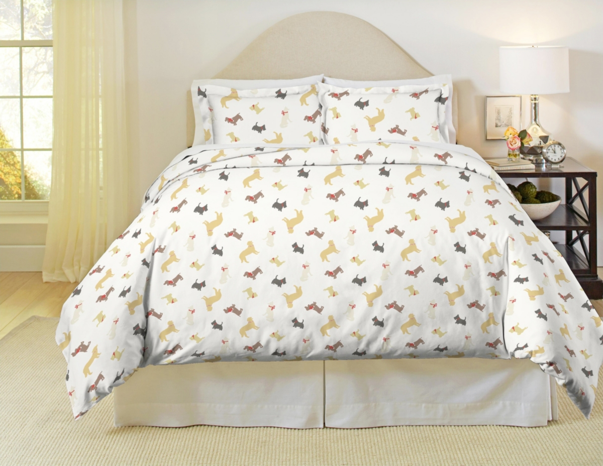 Click here for Pointehaven Winter Dogs Print Heavy Weight Cotton... prices