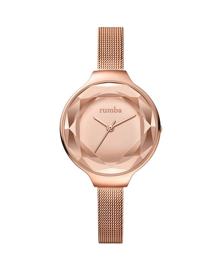 RUMBATIME Orchard Gem Mesh Rose Gold Women's Watch - Macy's