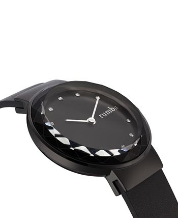 RUMBATIME Santa Monica Leather Women's Watch Black - Macy's