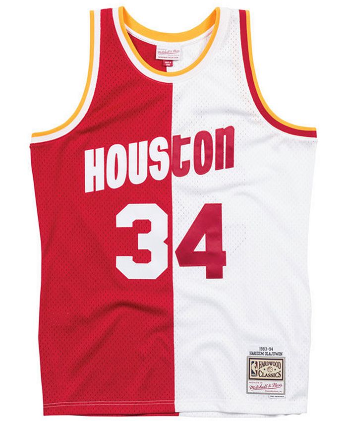 Mitchell & Ness Men's Hakeem Olajuwon Houston Rockets Split Swingman ...