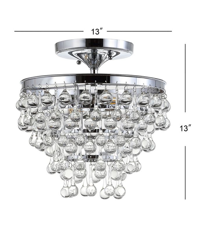 Jonathan Y Toronto Metal or Crystal Led Flush Mount - Macy's