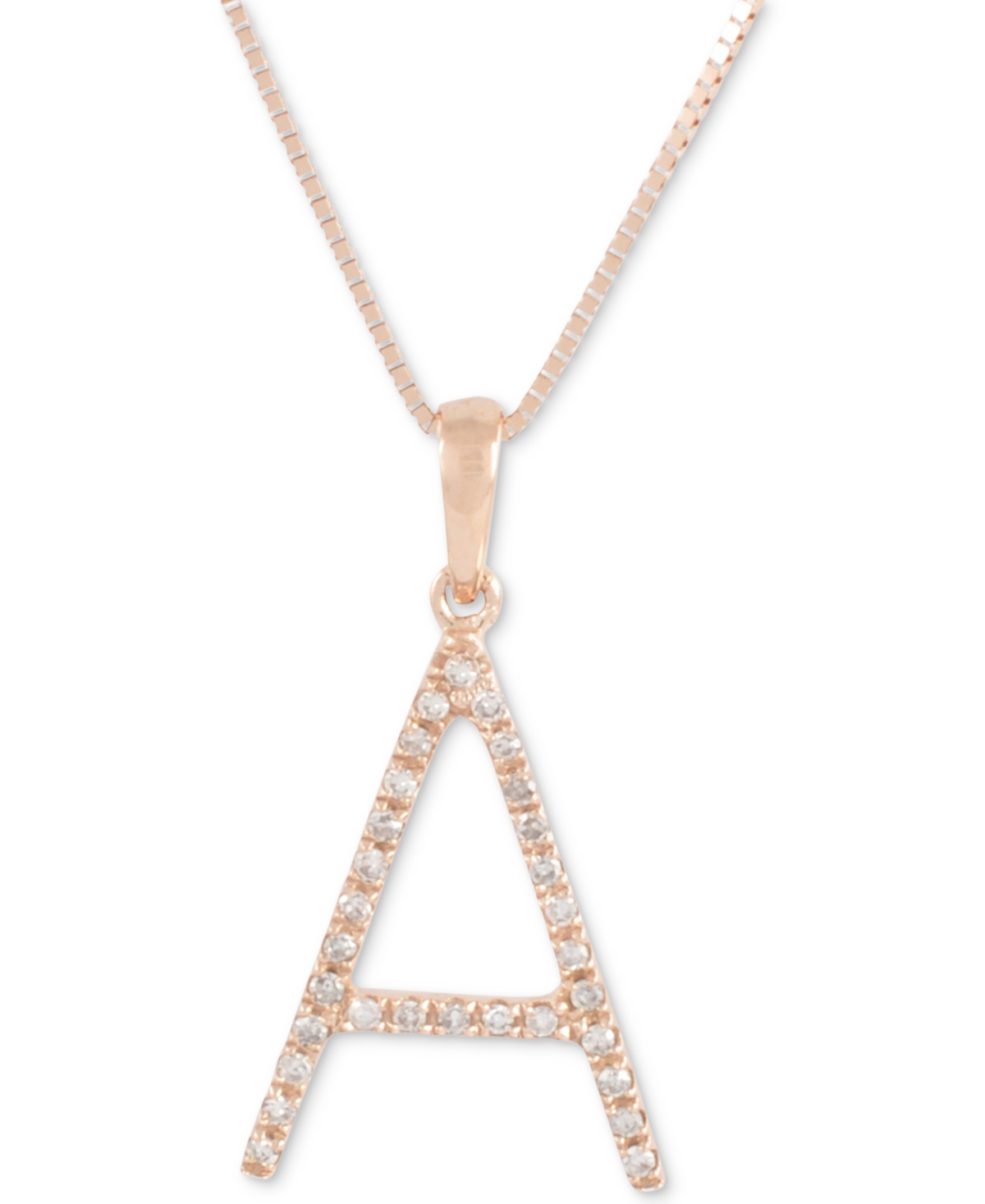Click here for Diamond (1/10 ct. t.w.) Initial Pendant Necklace i... prices