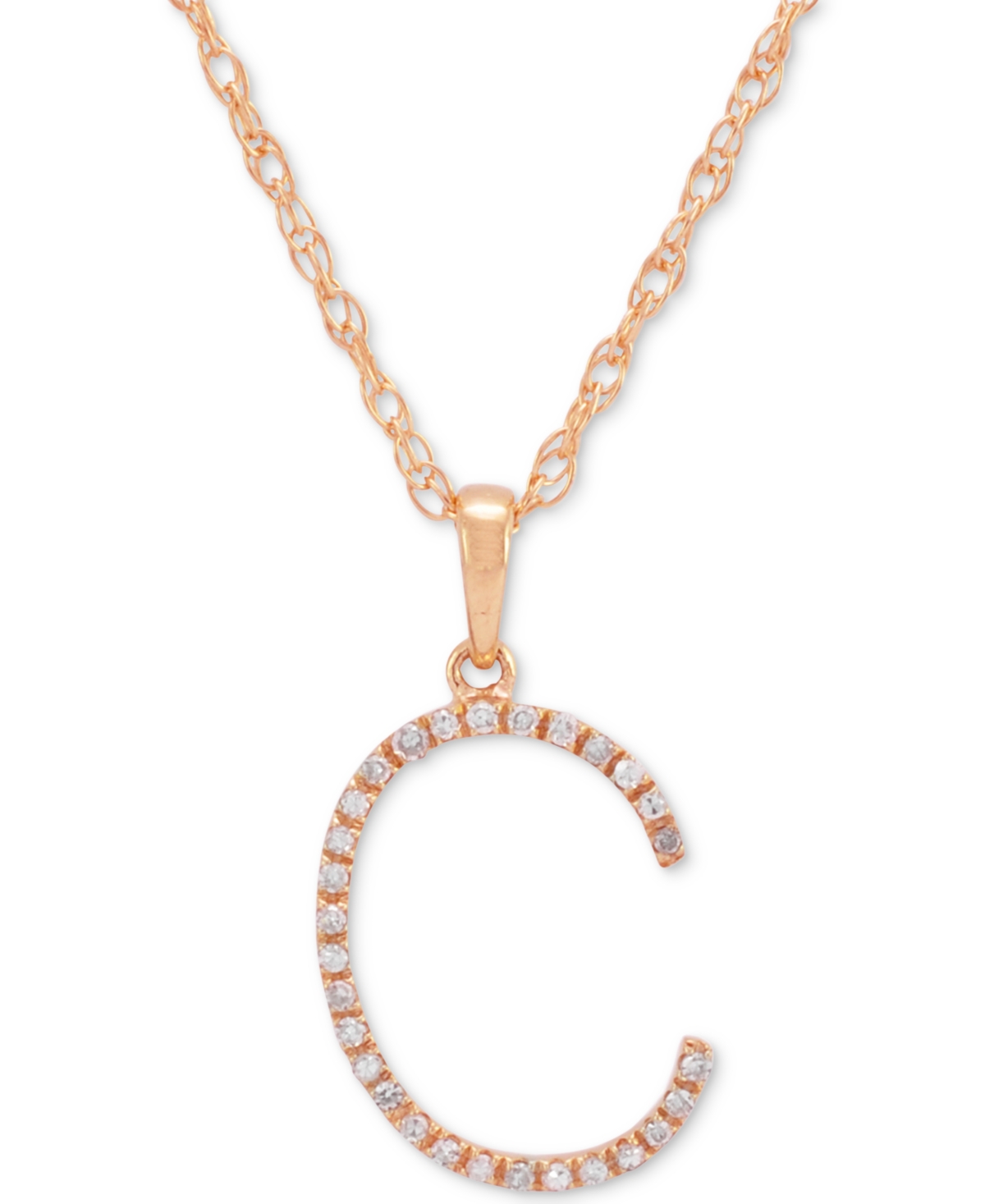 Click here for Diamond (1/10 ct. t.w.) Initial Pendant Necklace i... prices