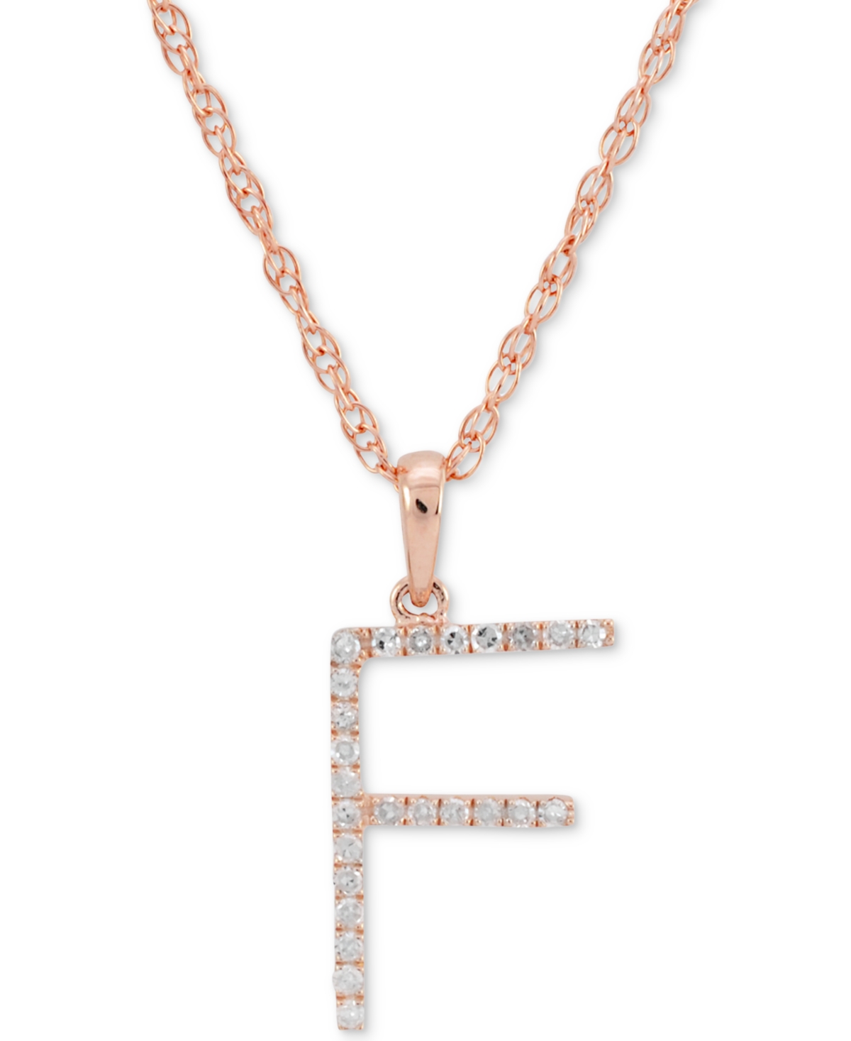 Click here for Diamond (1/10 ct. t.w.) Initial Pendant Necklace i... prices