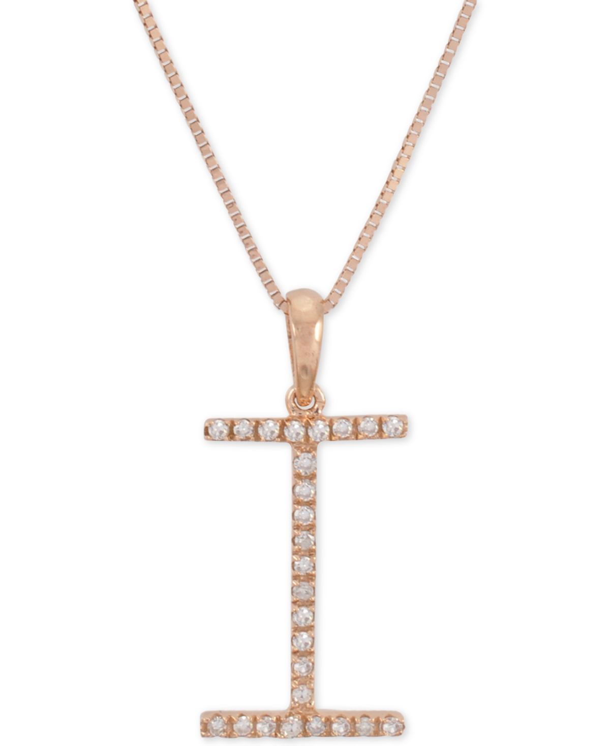 Click here for Diamond (1/10 ct. t.w.) Initial Pendant Necklace i... prices