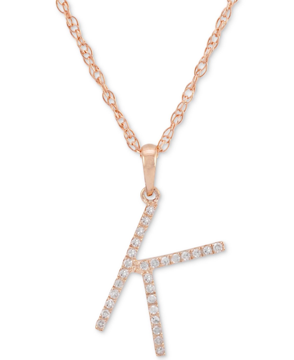 Click here for Diamond (1/10 ct. t.w.) Initial Pendant Necklace i... prices