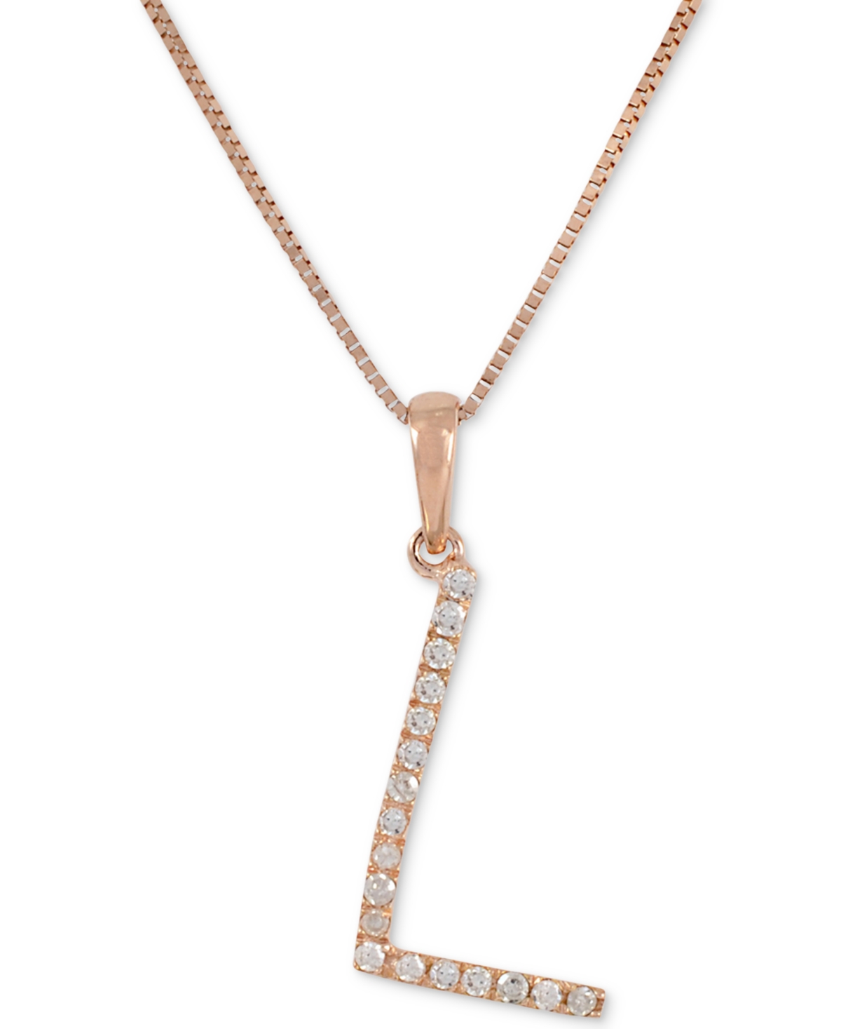Click here for Diamond (1/10 ct. t.w.) Initial Pendant Necklace i... prices