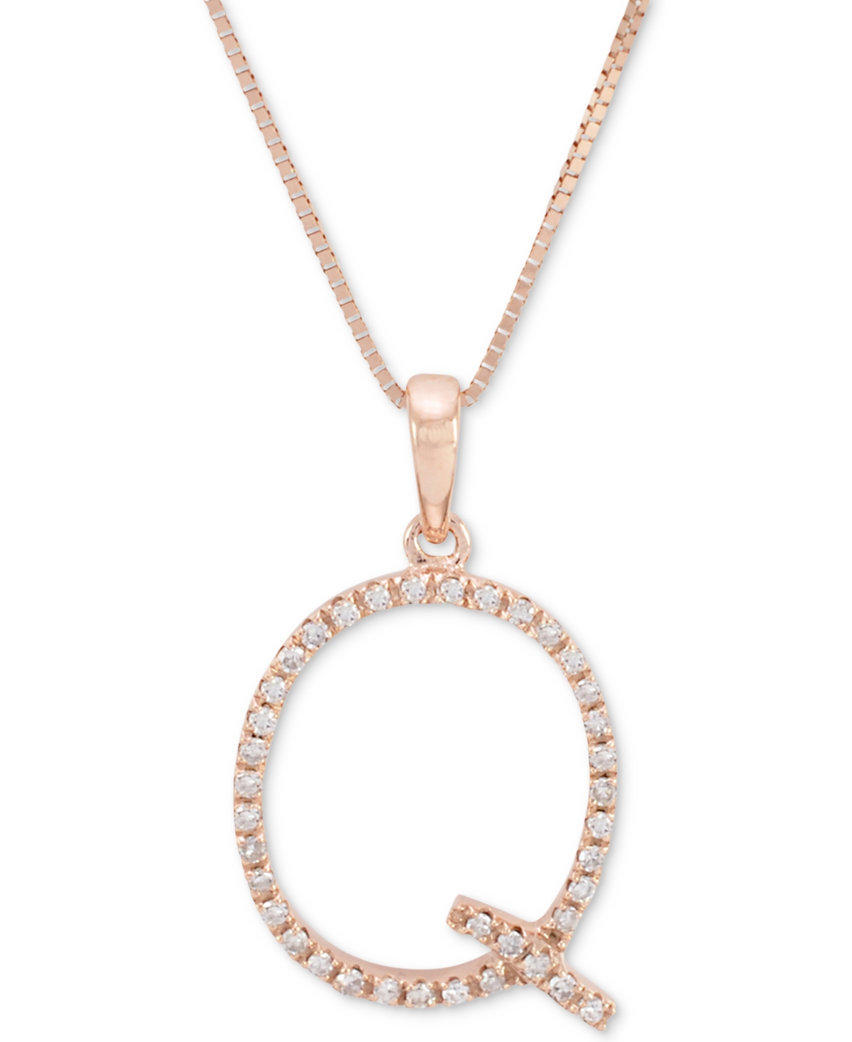 Click here for Diamond (1/10 ct. t.w.) Initial Pendant Necklace i... prices