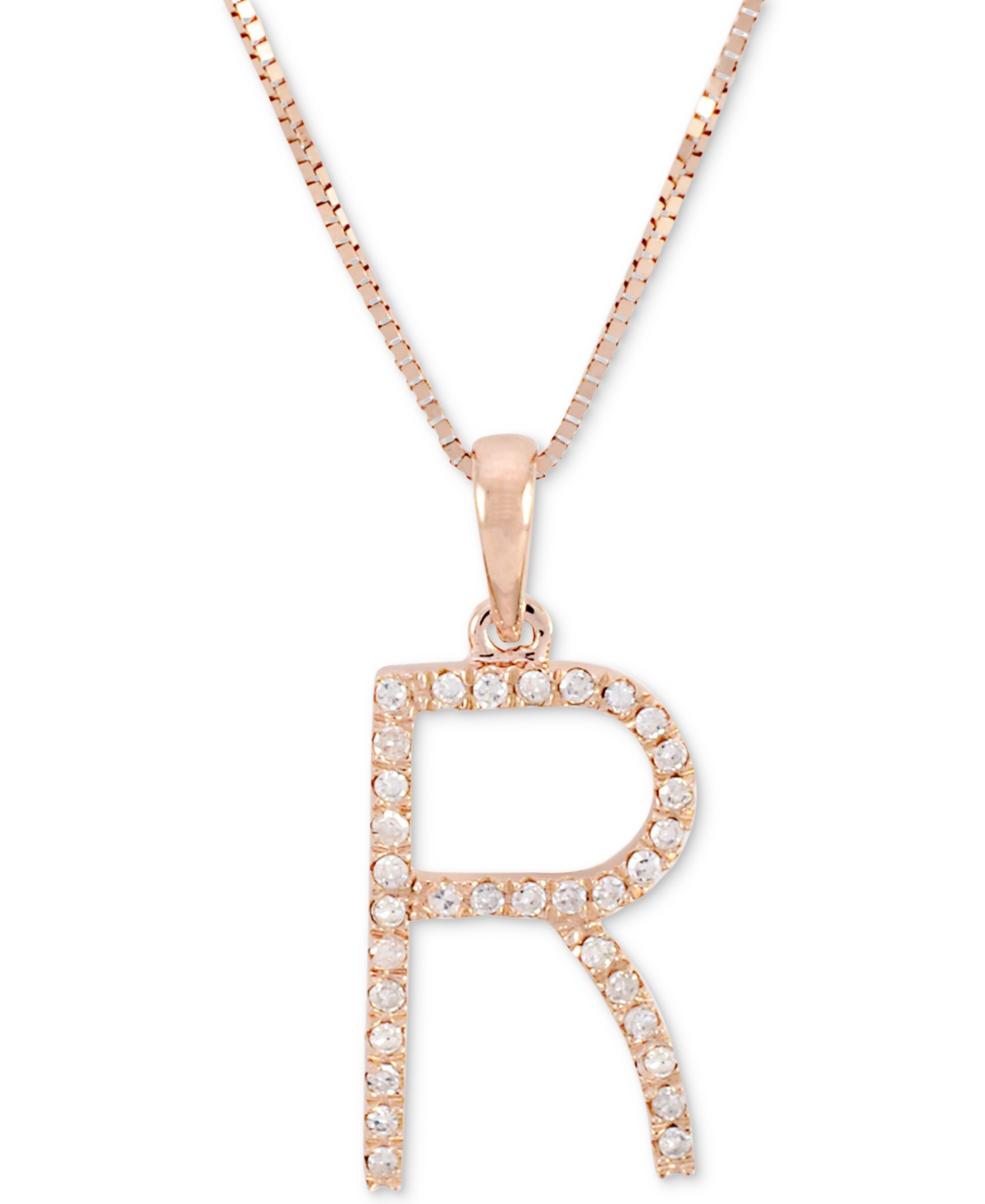 Click here for Diamond (1/10 ct. t.w.) Initial Pendant Necklace i... prices