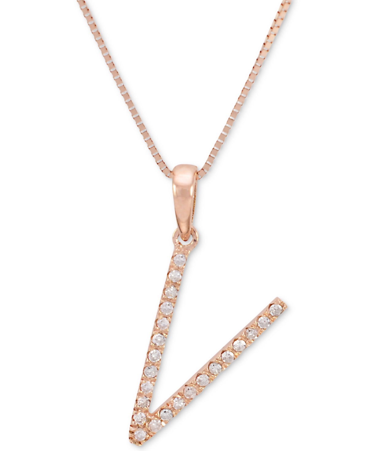 Click here for Diamond (1/10 ct. t.w.) Initial Pendant Necklace i... prices