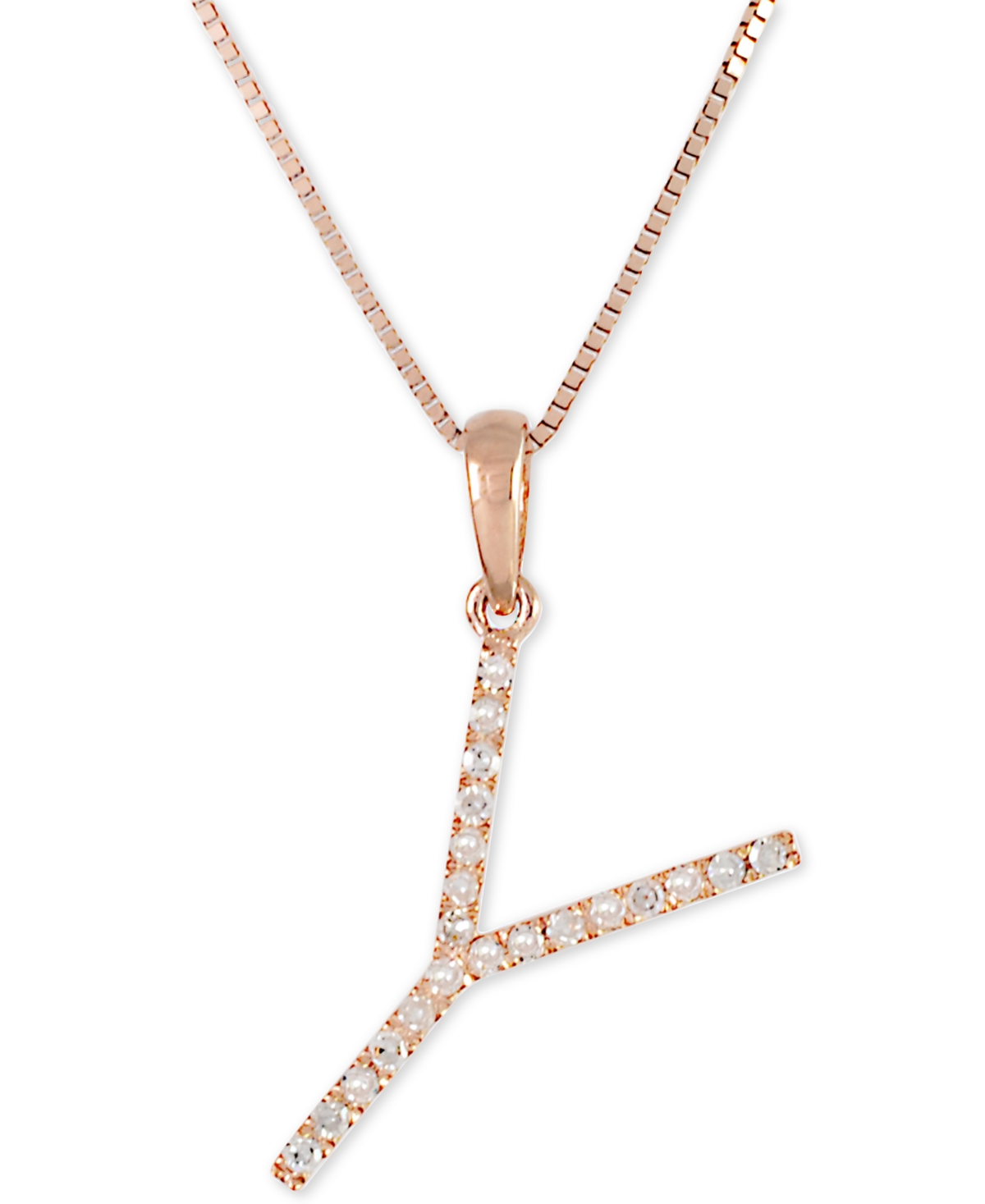 Click here for Diamond (1/10 ct. t.w.) Initial Pendant Necklace i... prices