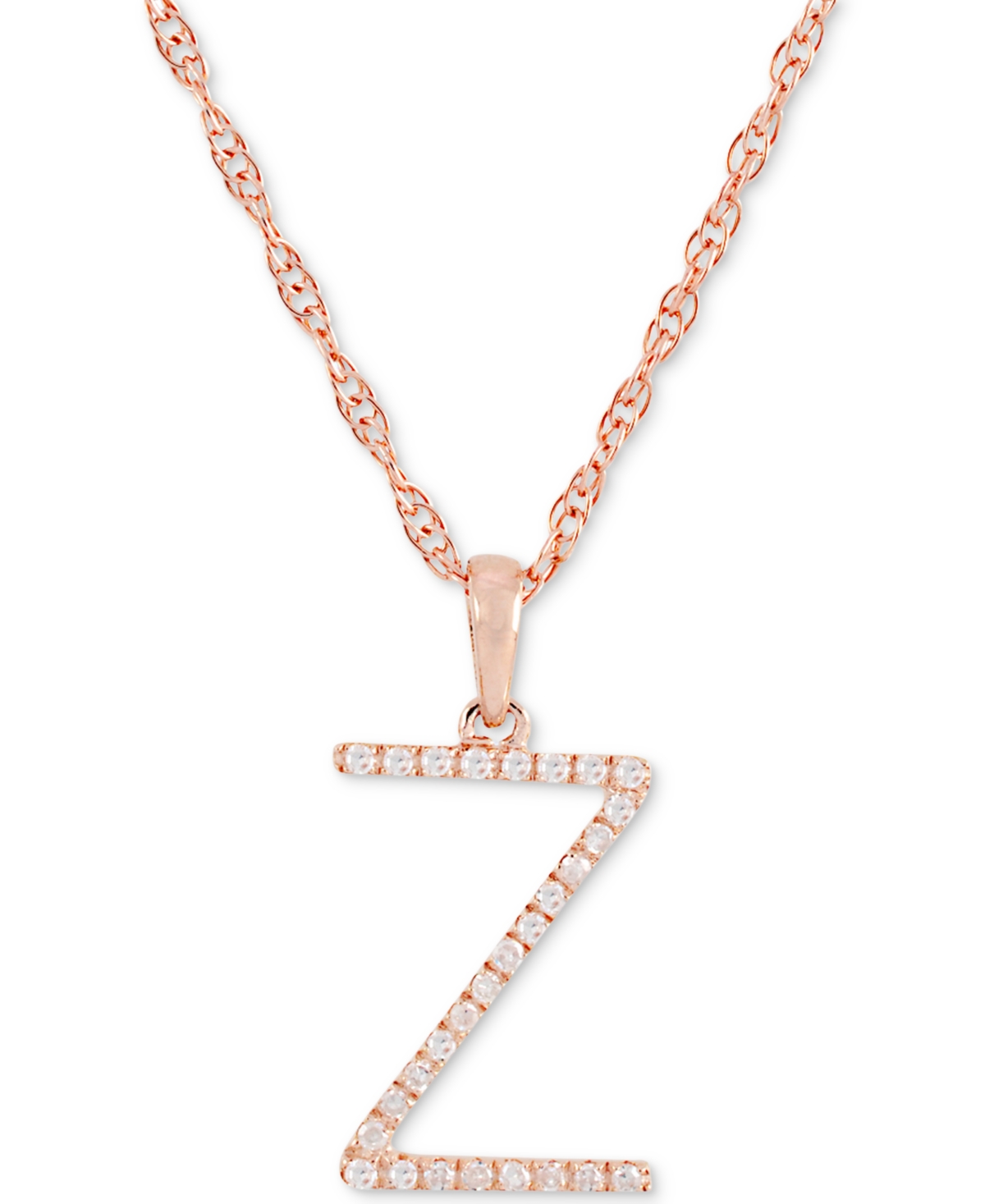 Click here for Diamond (1/10 ct. t.w.) Initial Pendant Necklace i... prices