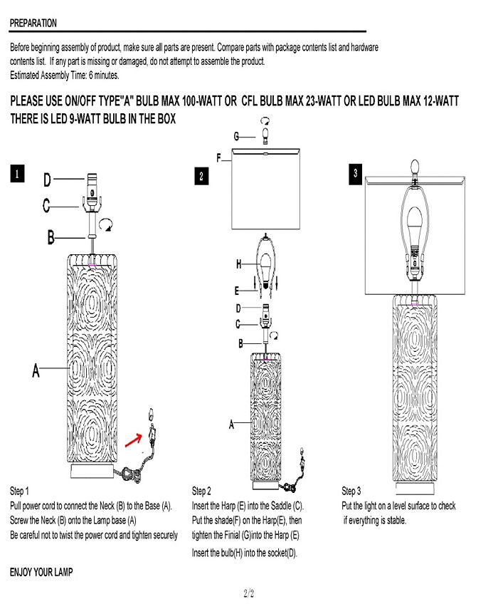 JONATHAN Y Rosette Seashell, Resin, Crystal Led Table Lamp & Reviews ...