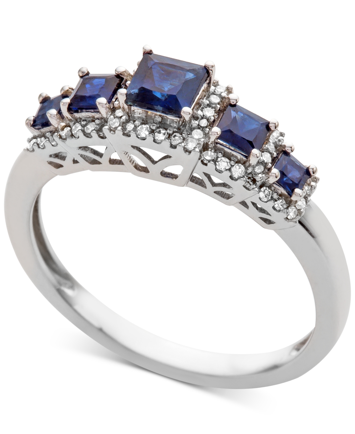Click here for Sapphire (3/4 ct. t.w.) & Diamond (1/6 ct. t.w.) R... prices