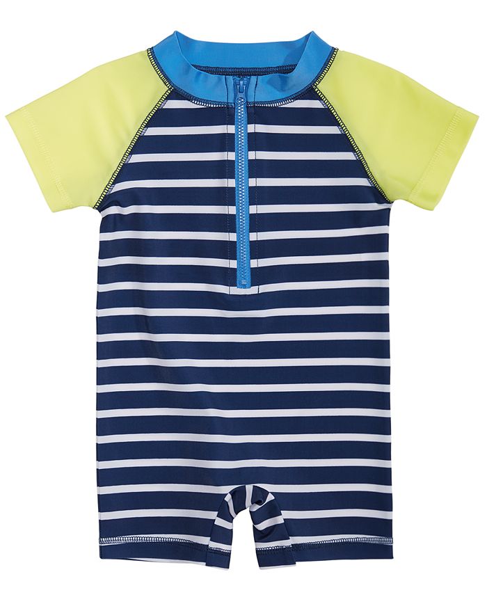 First Impressions Baby Boys Rash Guard Romper Swimsuit, Created for ...