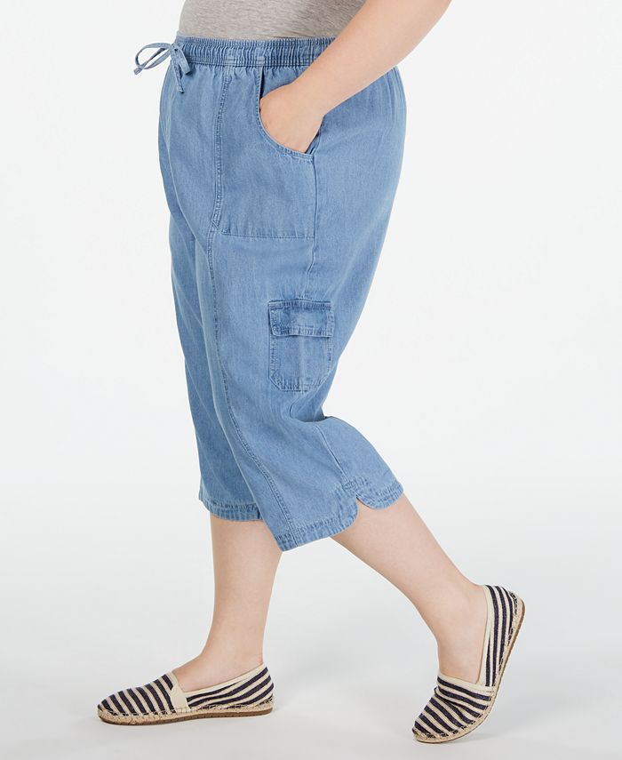 Karen Scott Plus Size Edna Capri Jeans, Created for Macy's - Macy's