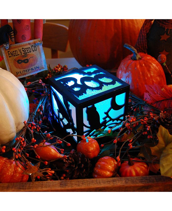 JH Specialties Inc/Lumabase LumaBase Halloween Boo Light Wooden Lantern ...