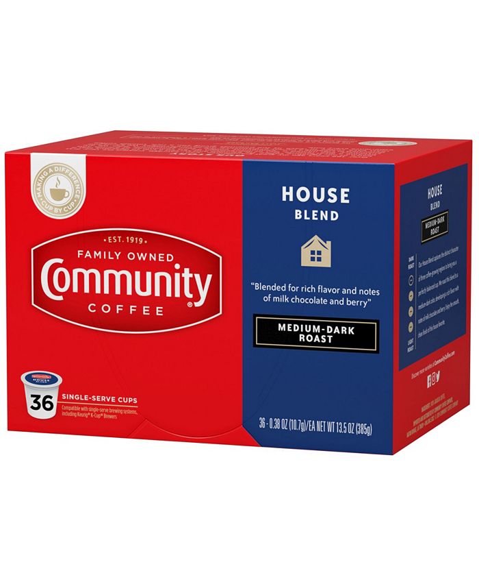 Community Coffee House Blend Medium-Dark Roast Single Serve Pods ...