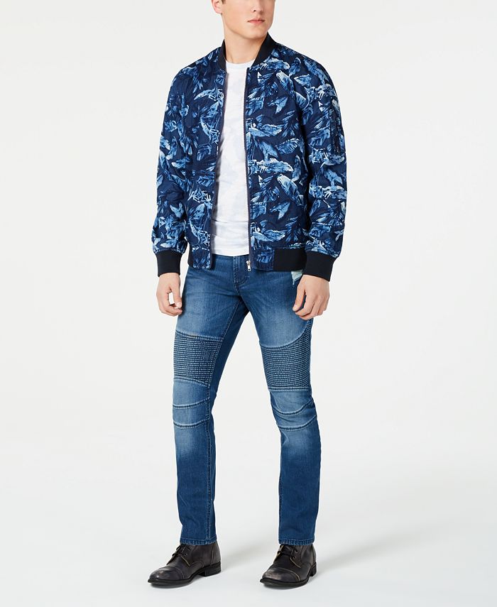American Rag Men's Floral Ace Bomber Jacket, Created for Macy's - Macy's