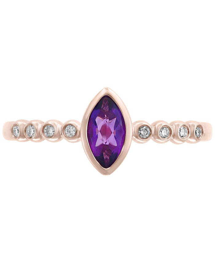 EFFY Collection EFFY® Amethyst (1/4 ct. t.w.) & Diamond Accent Ring in ...