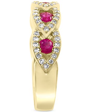 EFFY Collection EFFY® Certified Ruby (5/8 ct. t.w.) and Diamond (1/8 ct ...