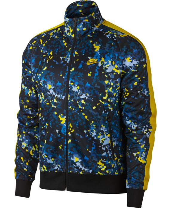 Nike Mens Sportswear Printed Track Jacket, Blue, Size: XL – BrickSeek