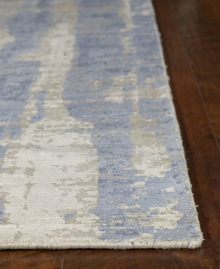 Kas Indulge Drizzle 0802 Gray/Blue 8'6" x 11'6" Area Rug - Macy's