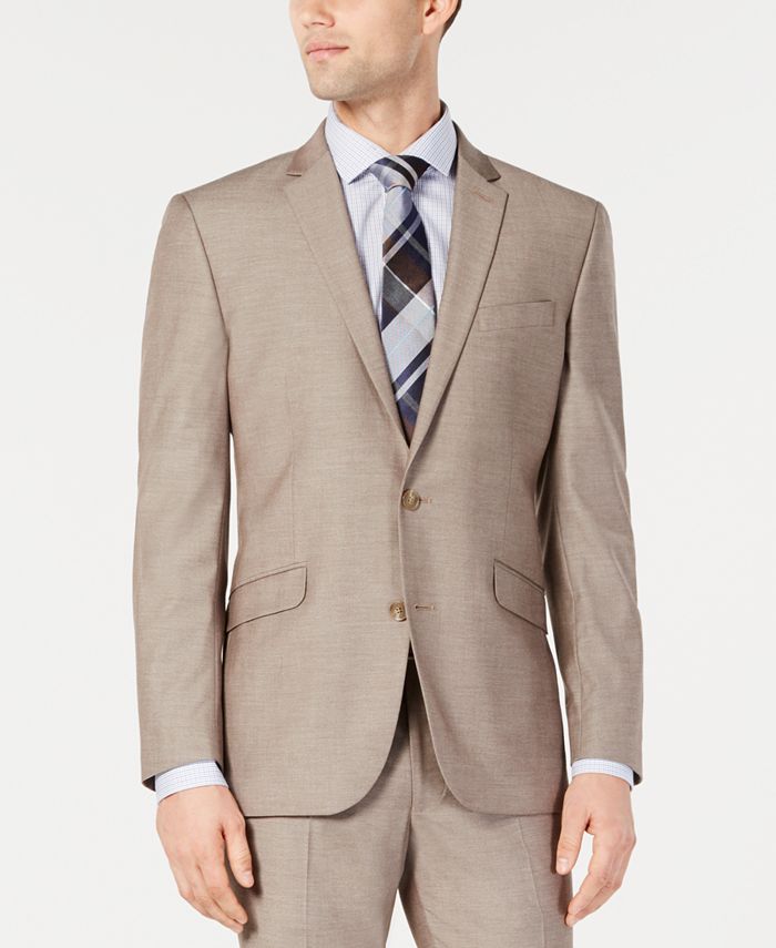 Kenneth Cole Reaction Men's Big & Tall Ready Flex Slim-Fit Stretch Tan ...