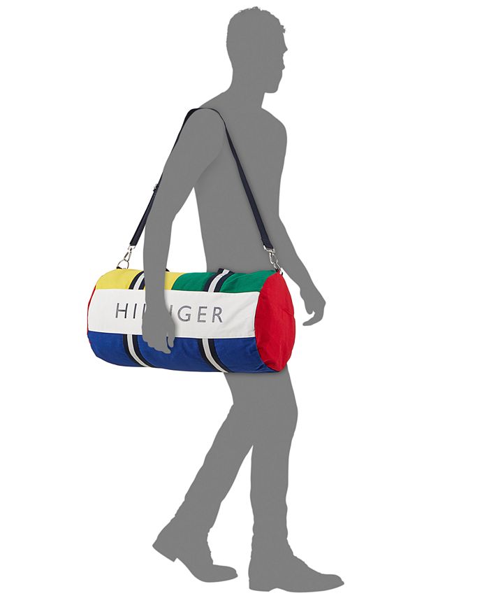 Tommy Hilfiger Men's Dougie HP Colorblocked Logo Duffel Bag, Created ...