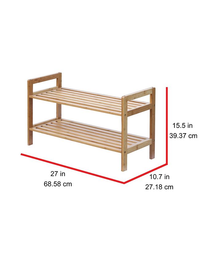 Oceanstar 2-Tier Bamboo Shoe Rack - Macy's
