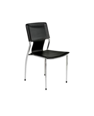Terry Stacking Side Chair with Chrome Legs - Set Of 4 - Macy's